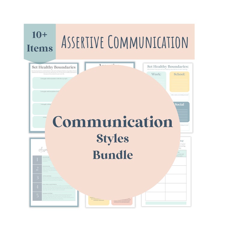 Assertive Communication, Communication Styles Worksheets, Counselor ...
