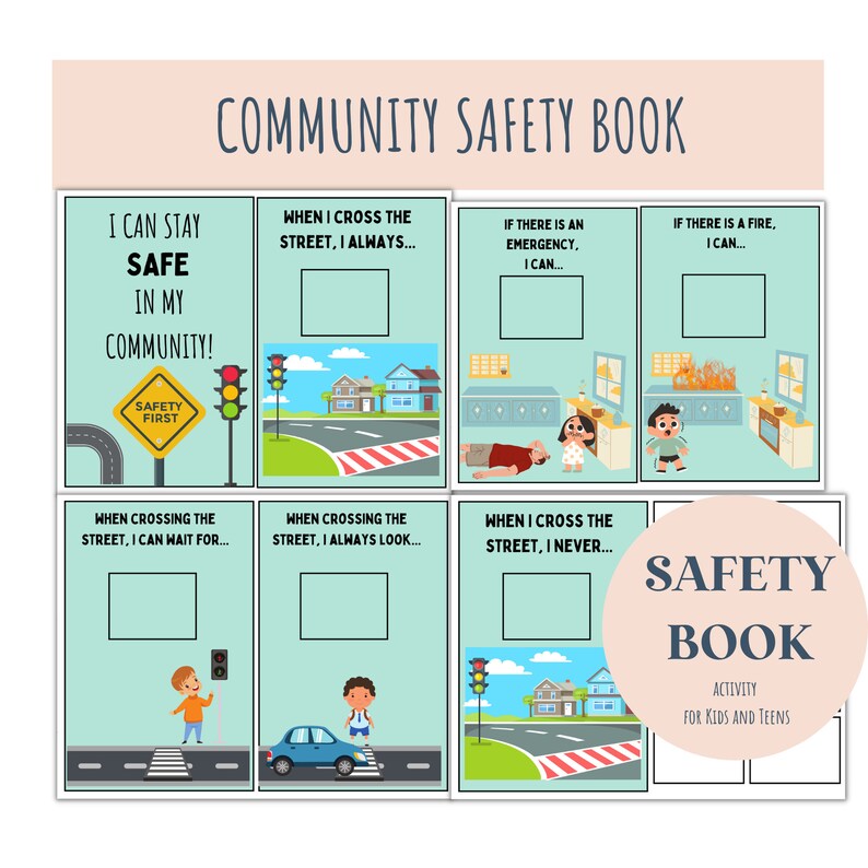 Community Safety Book, Activity Book for Children, Adaptive Book ...