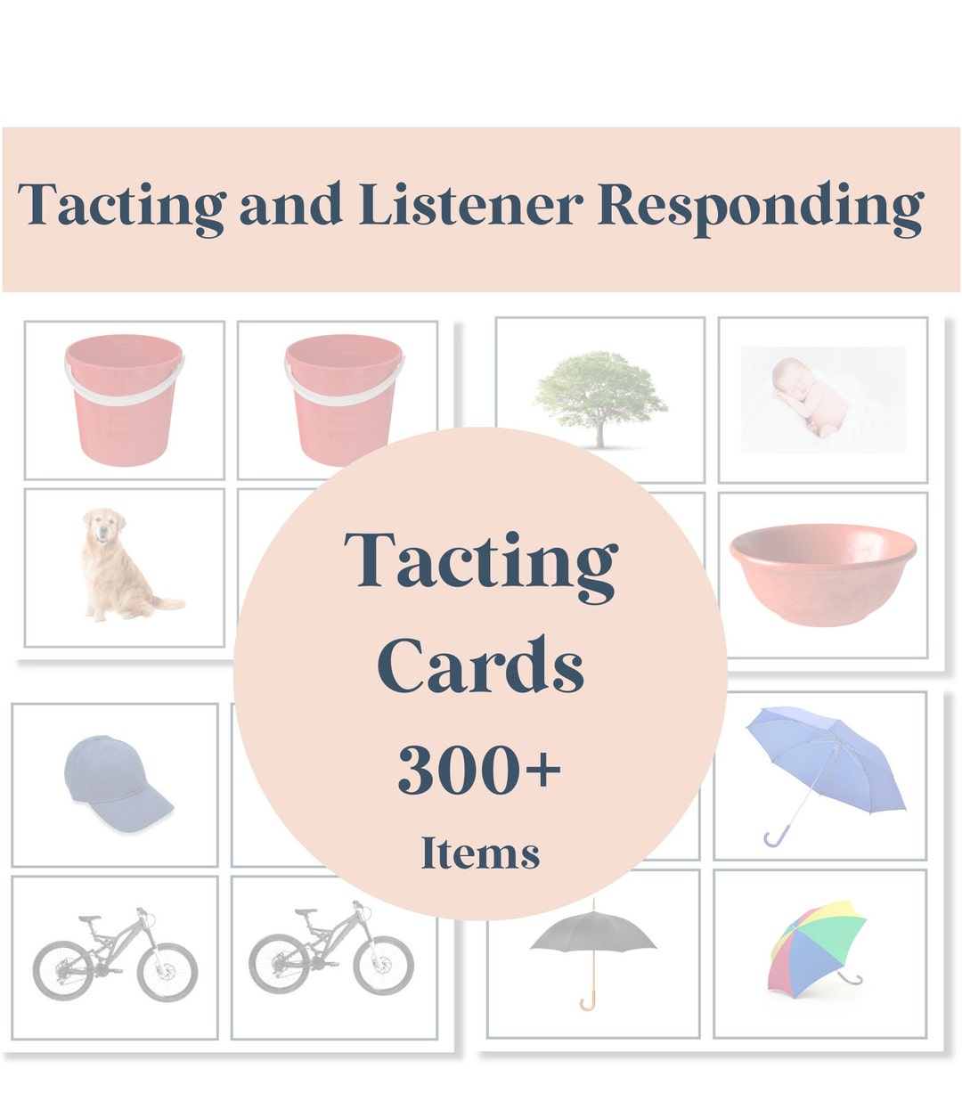 Vb-mapp Tacting Cards Bundle, ABA Therapy Materials, Vb-mapp Materials ...