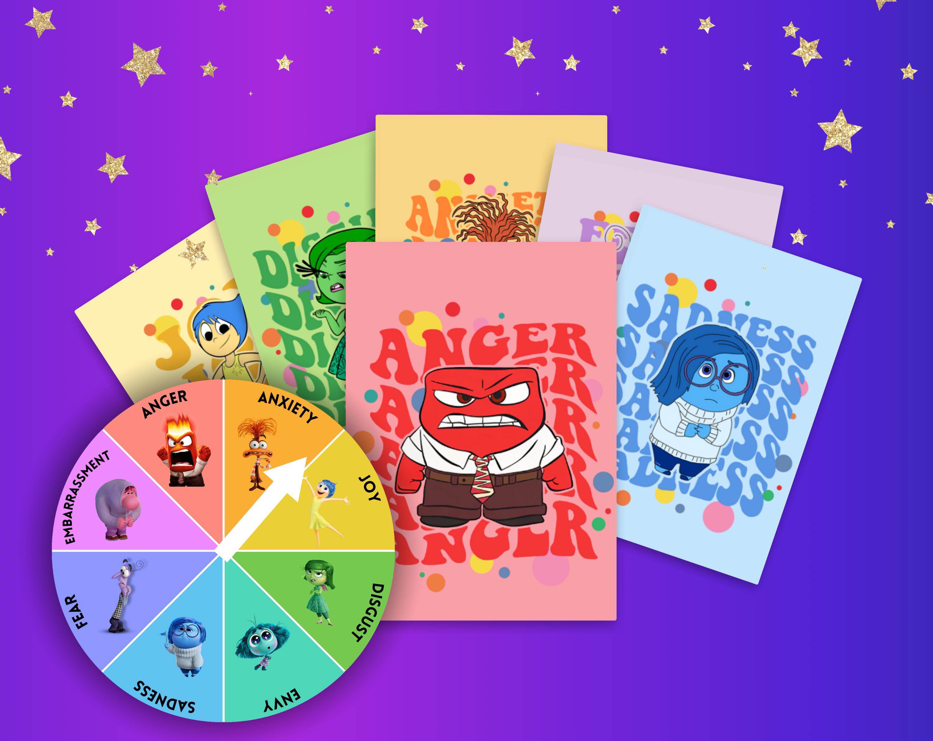 Inside Out Spin the Wheel Game, Emotional Regulation Game, Coping ...