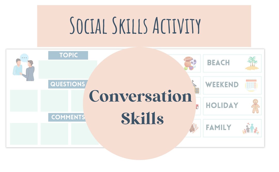 Social Skills Group Activity, Conversational Skills Activity, Autism ...