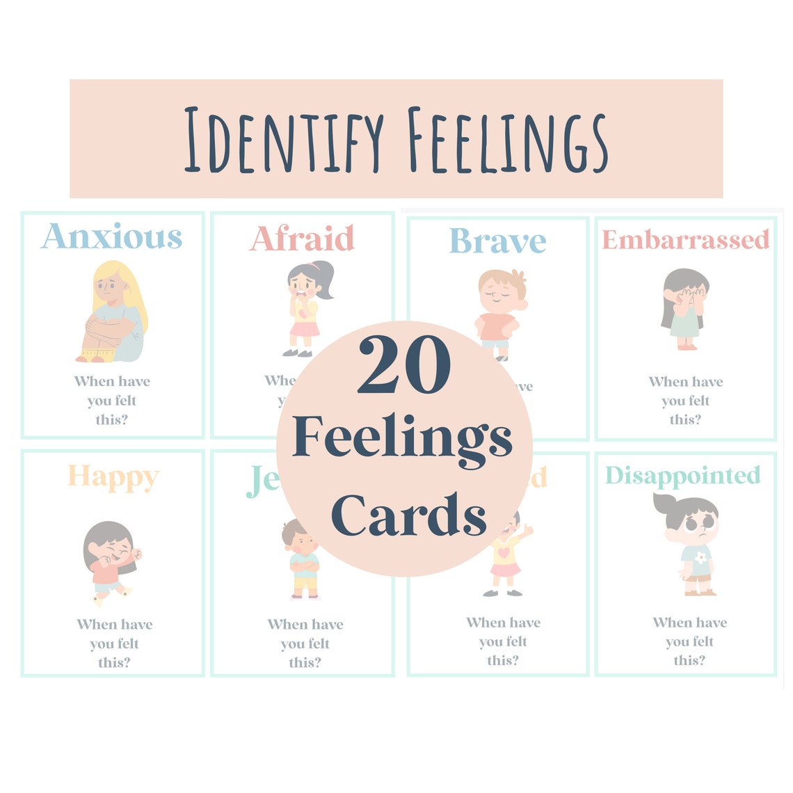 Emotion Cards, Identify Feelings Activity, Social Skills Activity, Calm ...
