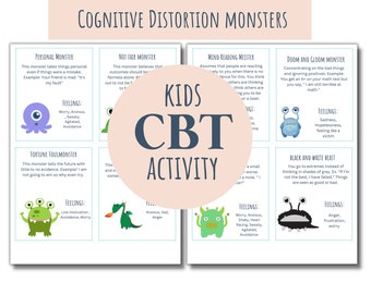 Printable CBT Thought Record Cognitive Distortions (Instant Download ...