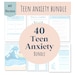 Teen Anxiety Worksheets, Counseling Worksheets for Teens, Child Anxiety ...