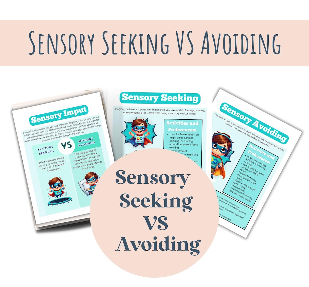 Sensory Seeking Vs Avoiding Handouts, Autism and Sensory Processing ...