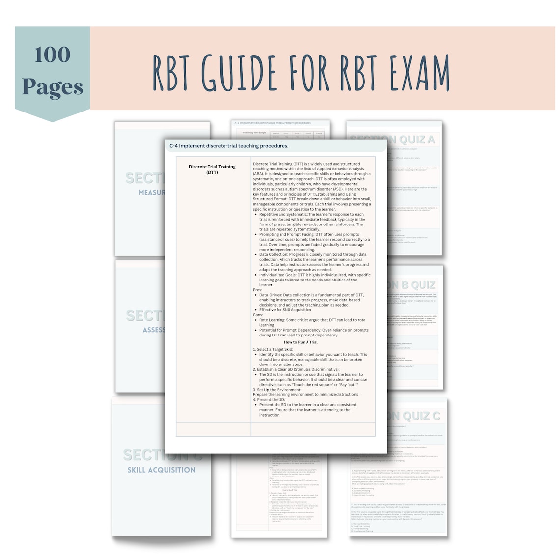 RBT Exam Study Guide Bundle, 2nd Edition RBT Exam, Study Prep Materials for RBT, Digital Rbt ...