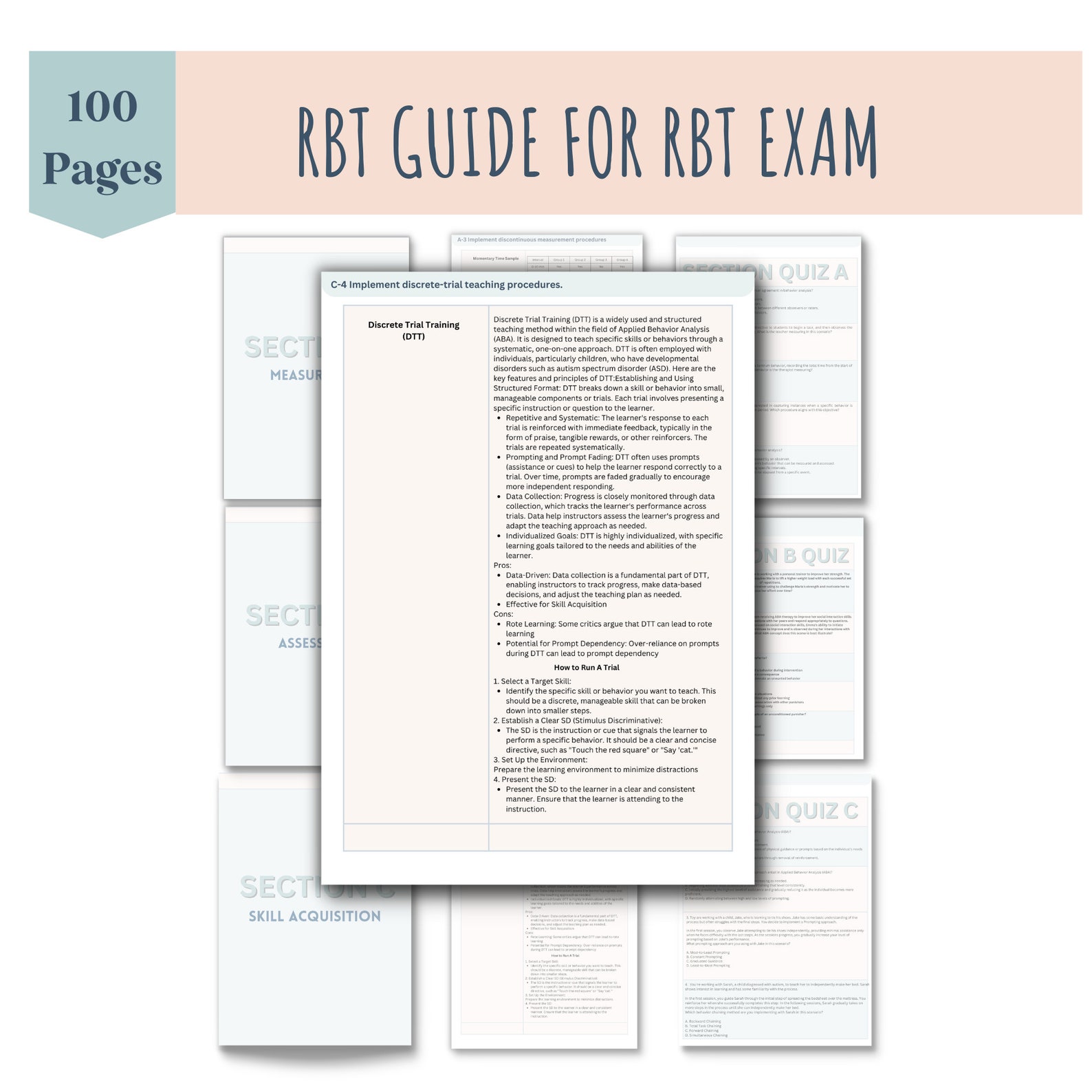 RBT Exam Study Guide Bundle, 2nd Edition RBT Exam, Study Prep Materials ...