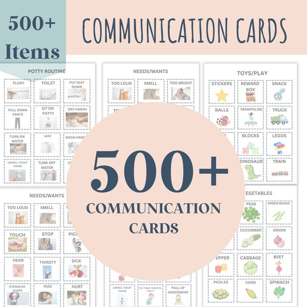 Communication Cards Autism Printables - Etsy