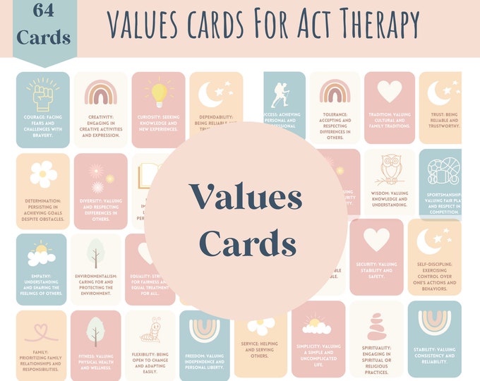 Core Values Cards - Etsy