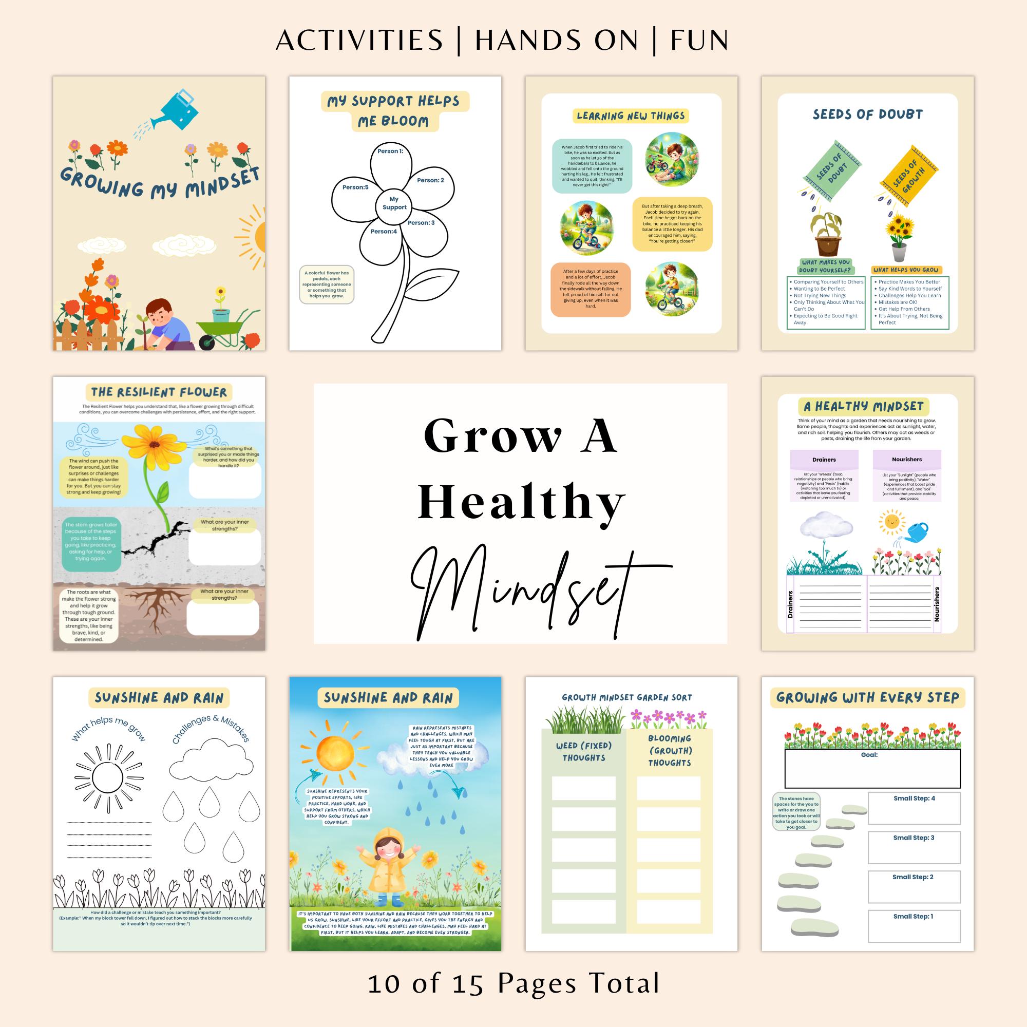 Kids Growth Mindset Toolkit, Confidence Activities for Kids, Learn New ...