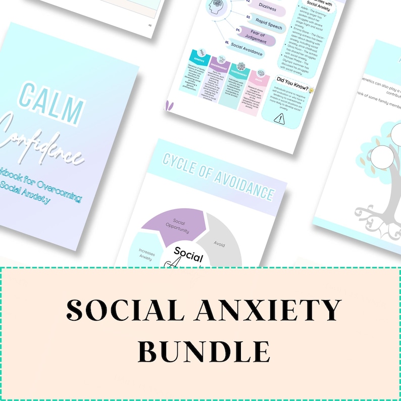Social Anxiety Workbook for Teens and Adults, Social Anxiety Worksheets ...