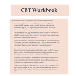 Trauma Focused CBT for Kids and Teens Workbook, CBT for Kids, PTSD ...