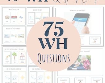 WH Questions ABA, Therapy - Etsy