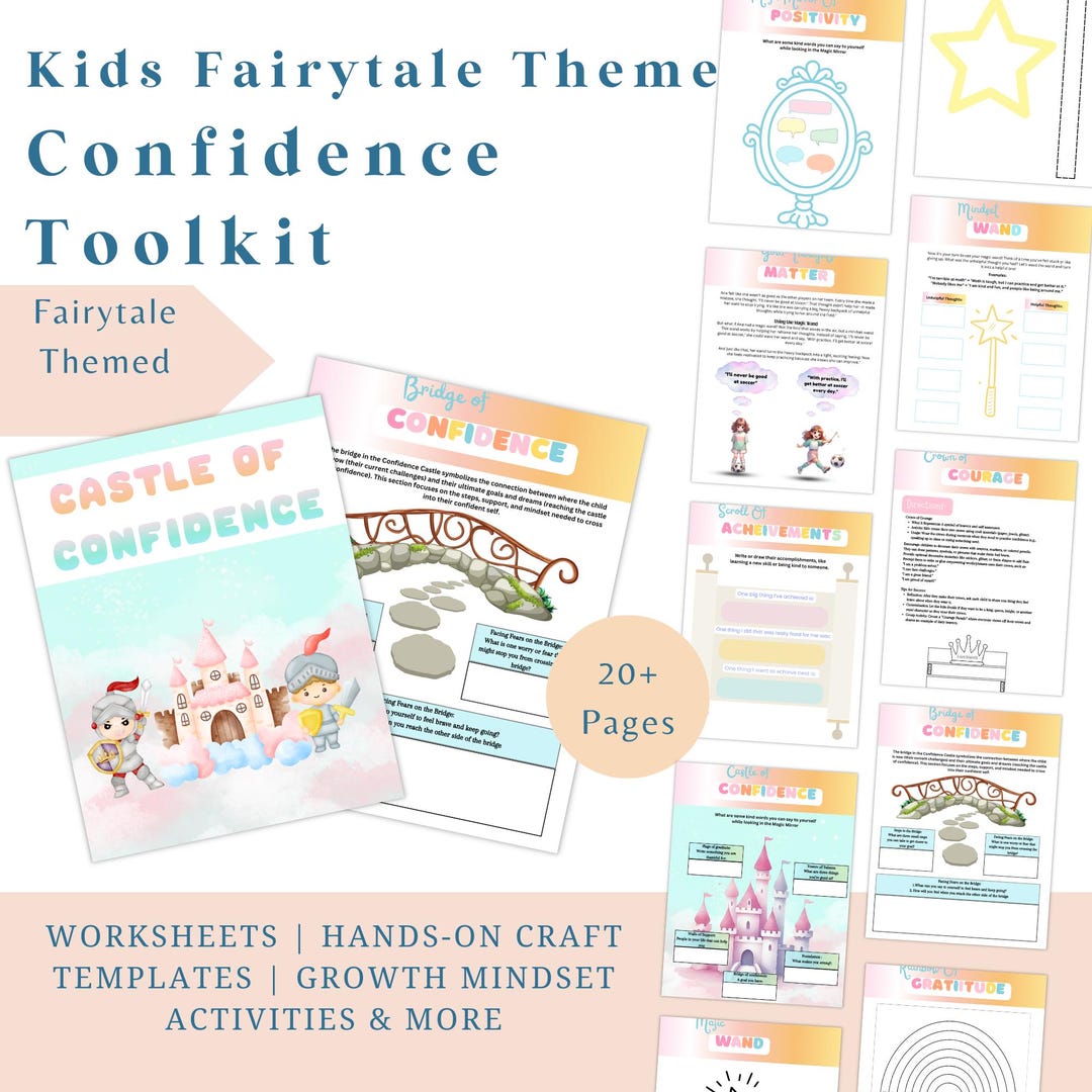 Confidence Self Esteem PRINTABLE for Kids, Fairytale Themed Growth ...