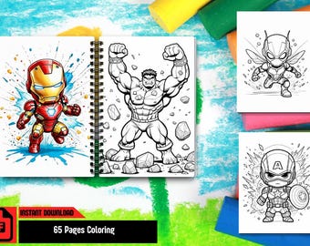 Superhero Coloring Pages Pdf, 30 Coloring Pages,kids Super Hero ...