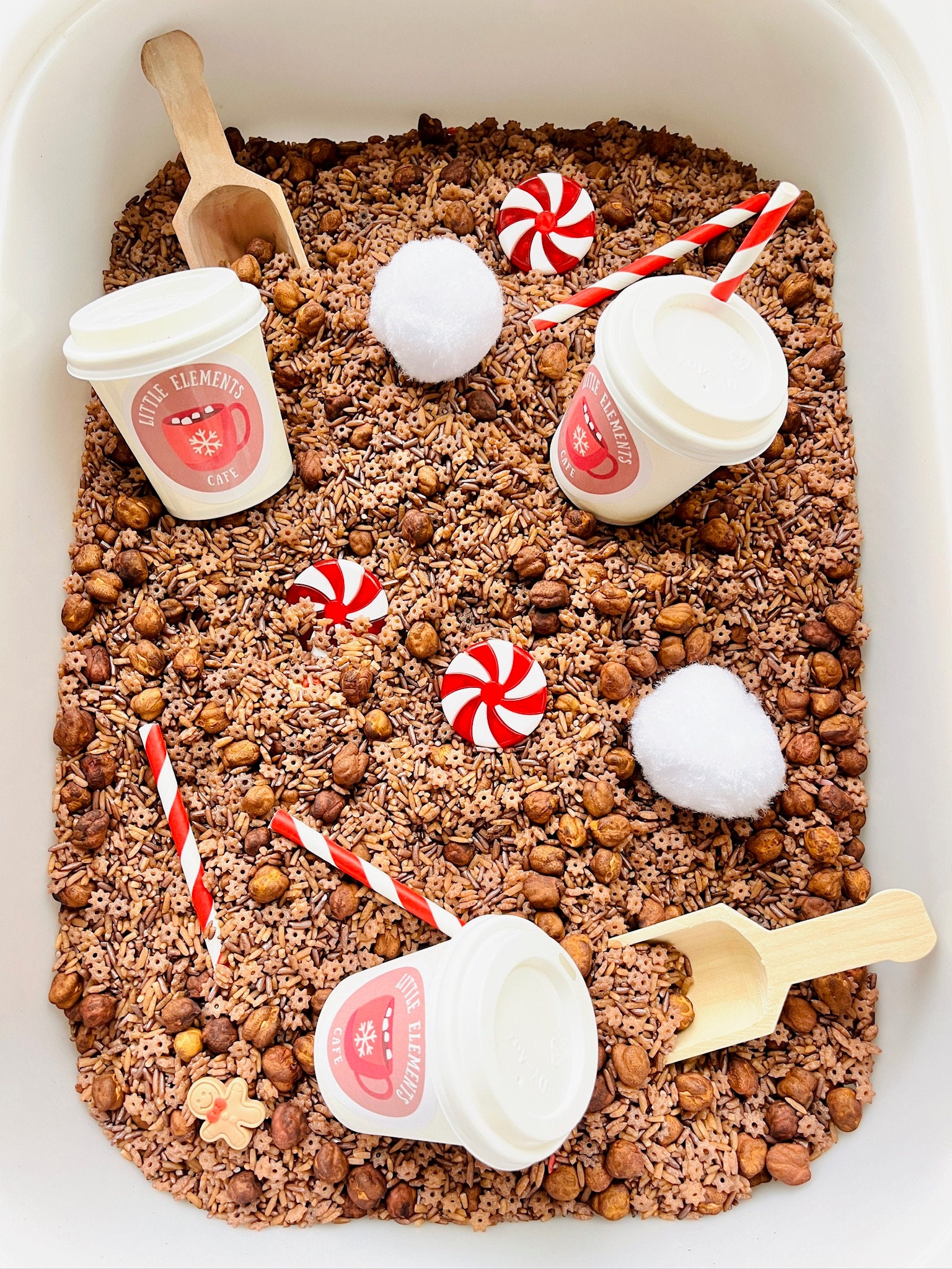 Hot Cocoa Sensory Bin Filler, Hot Cocoa Sensory Rice, Hot Cocoa Bin ...