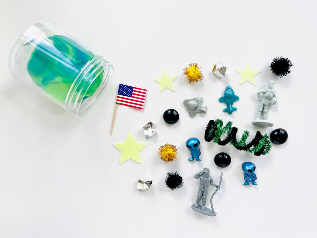 Space Playdough Jar, Sensory Activity Kit, Party Favor - Etsy