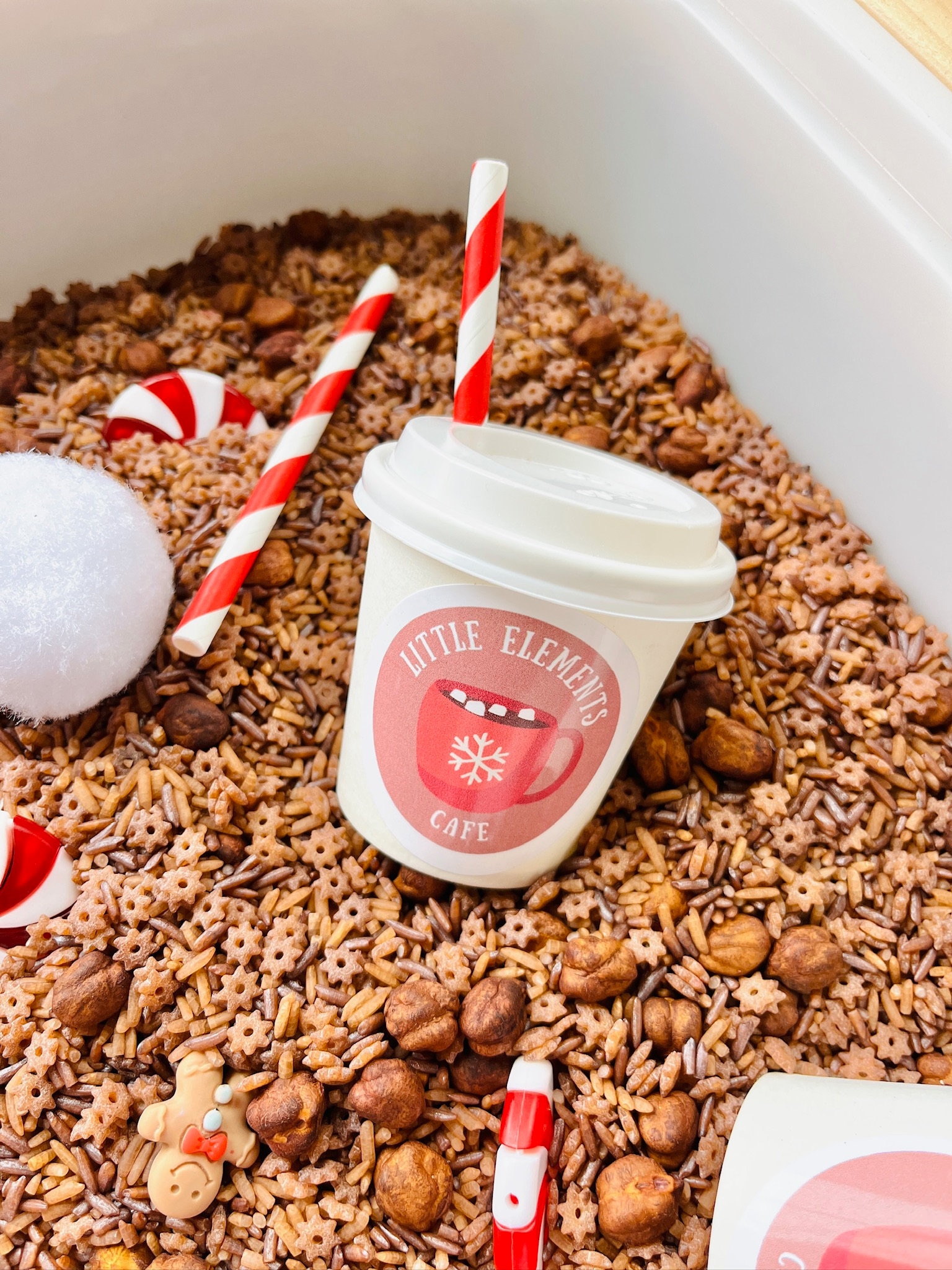 Hot Cocoa Sensory Bin Filler, Hot Cocoa Sensory Rice, Hot Cocoa Bin ...