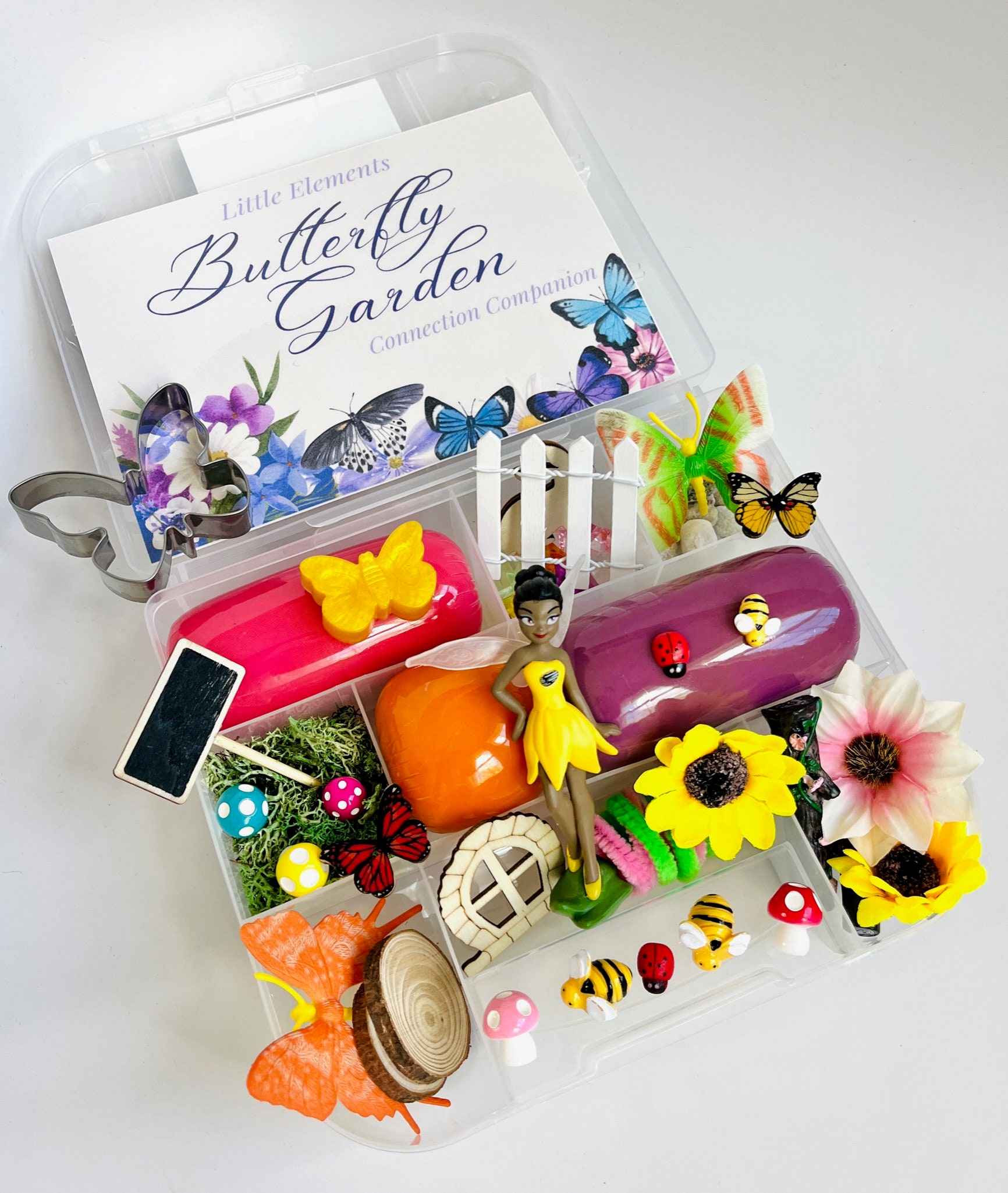 Butterfly Garden Playdough Kit, Sensory Kit, Butterfly Toy, Garden ...
