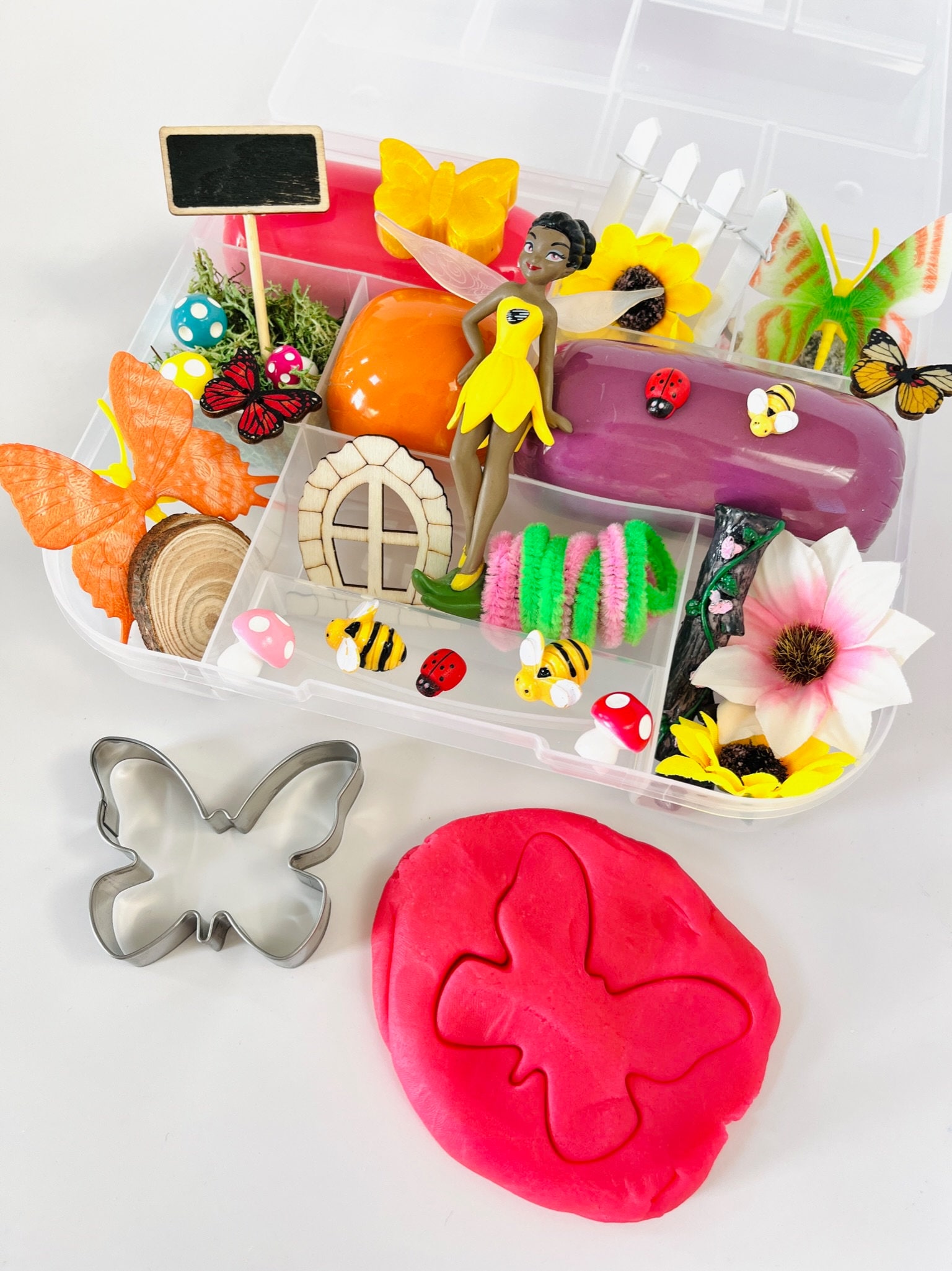 Butterfly Garden Playdough Kit, Sensory Kit, Butterfly Toy, Garden ...