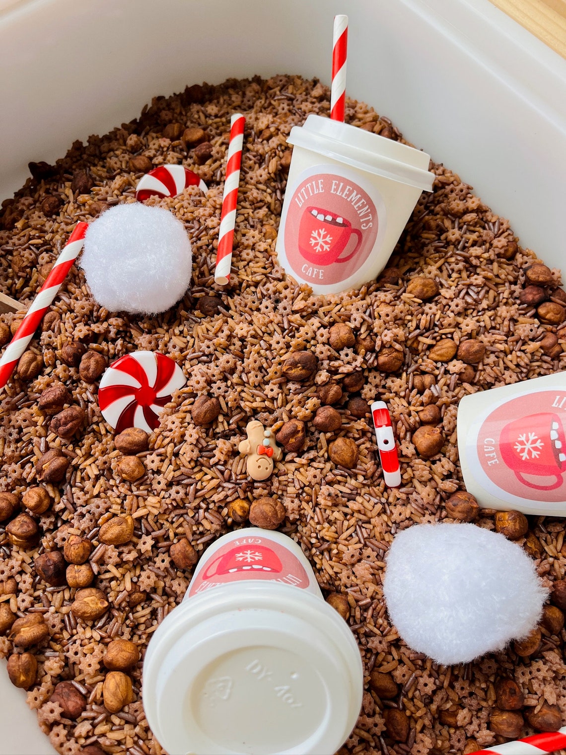 Hot Cocoa Sensory Bin Filler, Hot Cocoa Sensory Rice, Hot Cocoa Bin ...