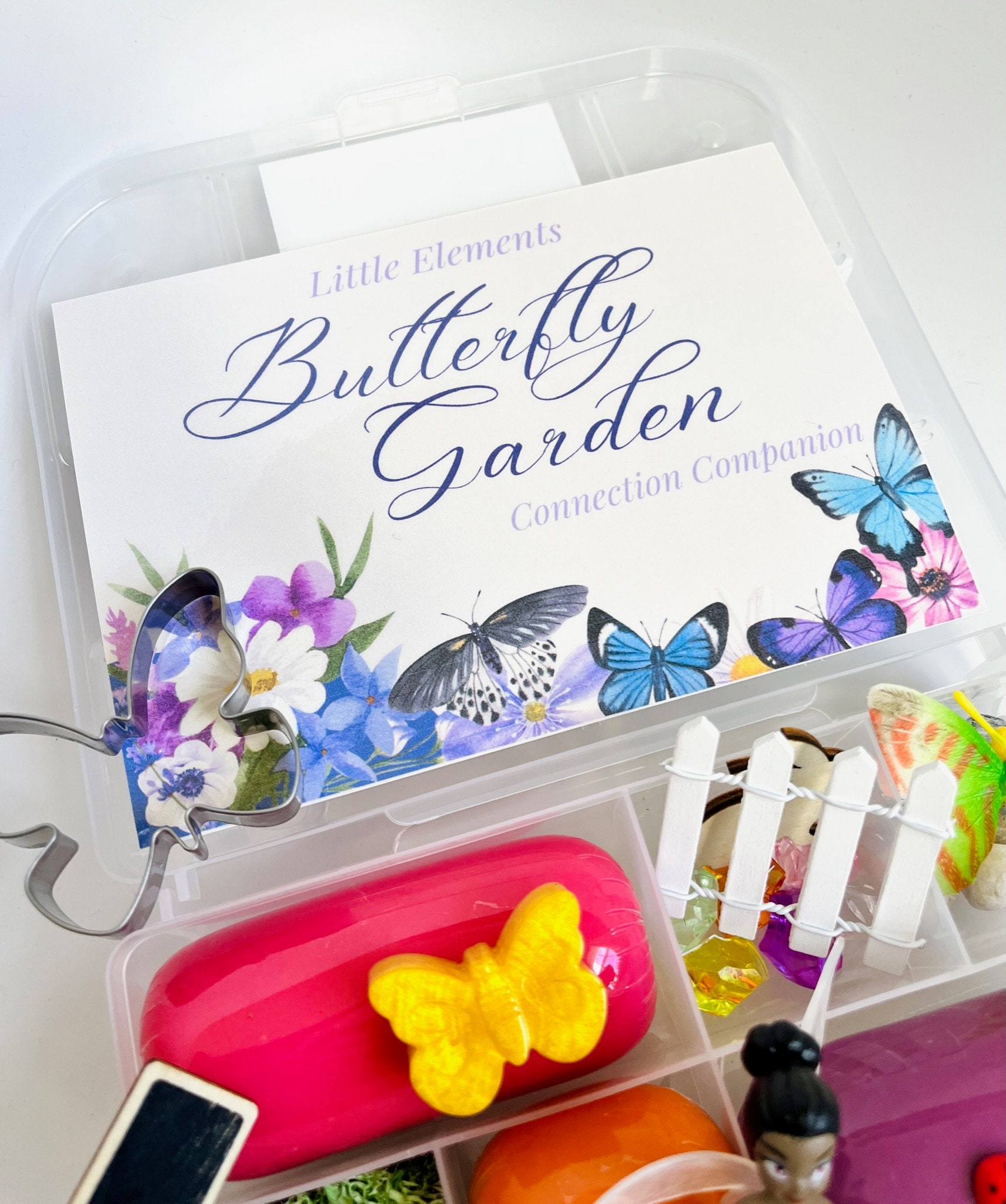 Butterfly Garden Playdough Kit, Sensory Kit, Butterfly Toy, Garden ...