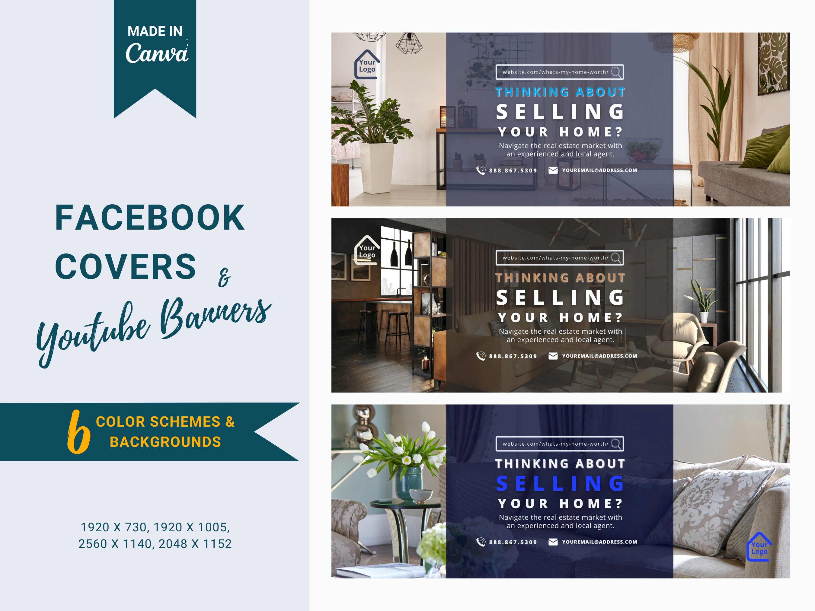 Facebook Cover | Youtube Banner | Real Estate | Marketing | Unique ...