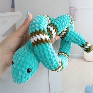 Snake Plush Crochet Pattern No Sew Do It Yourself Amigurumi Tutorial ...