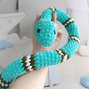 Snake Plush Crochet Pattern No Sew Do It Yourself Amigurumi Tutorial ...