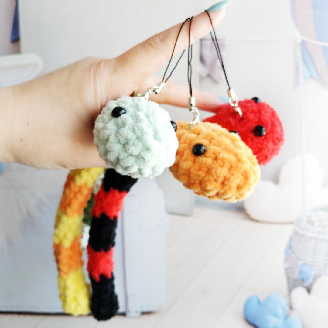 Snake Plush Crochet No Sew Pattern Crochet Keychains Do It Yourself ...