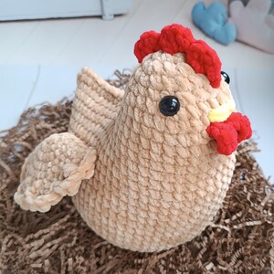 Chicken Plush Crochet No Sew Patterns Plush Country Chicken 2 Size and ...
