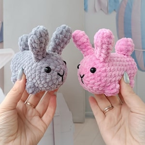 No Sew Crochet Easter Bunny Plush Pattern With Crochet Carrots Mini ...