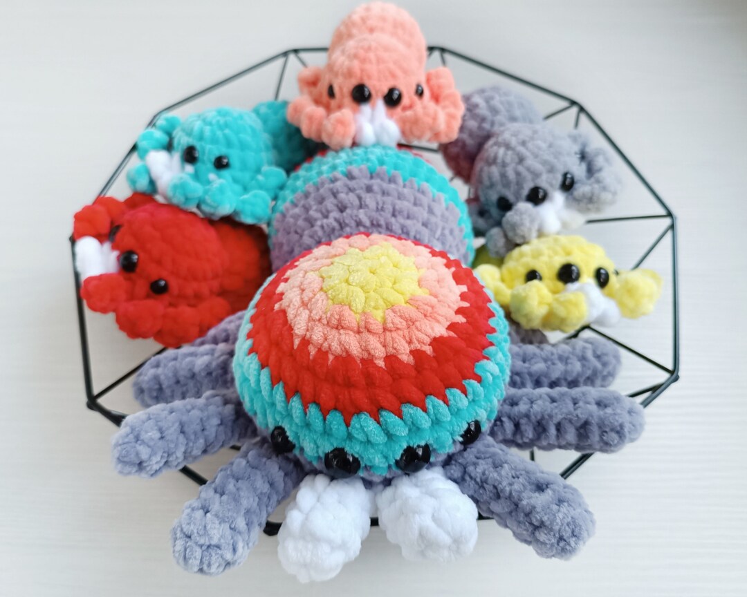 Spider Plush Rainbow Low Sew Crochet Pattern 2 in 1 Bundle Mom & Baby ...