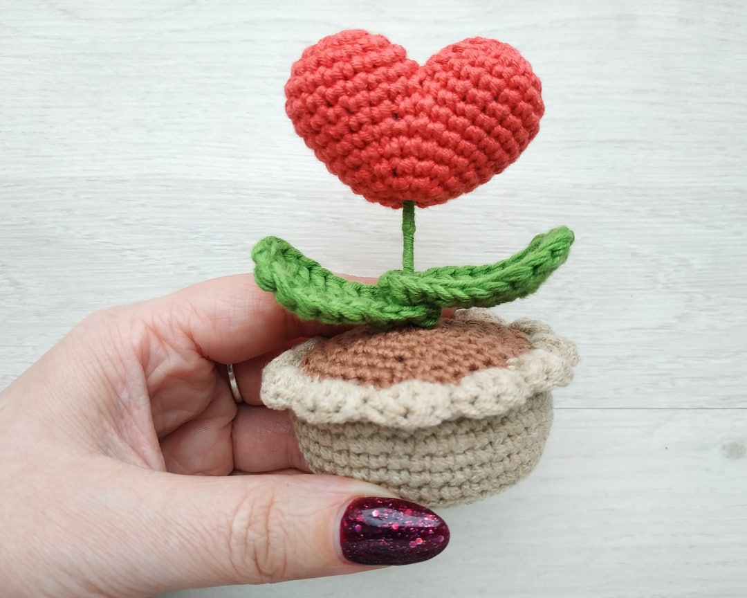 Flower Heart Amigurumi Crochet Pattern Handmade Gift Do It Yourself ...