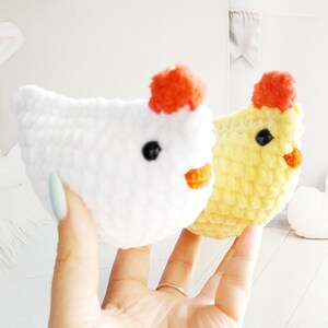 Chicken Plush Crochet No Sew Patterns Plush Country Chicken 2 Size and ...