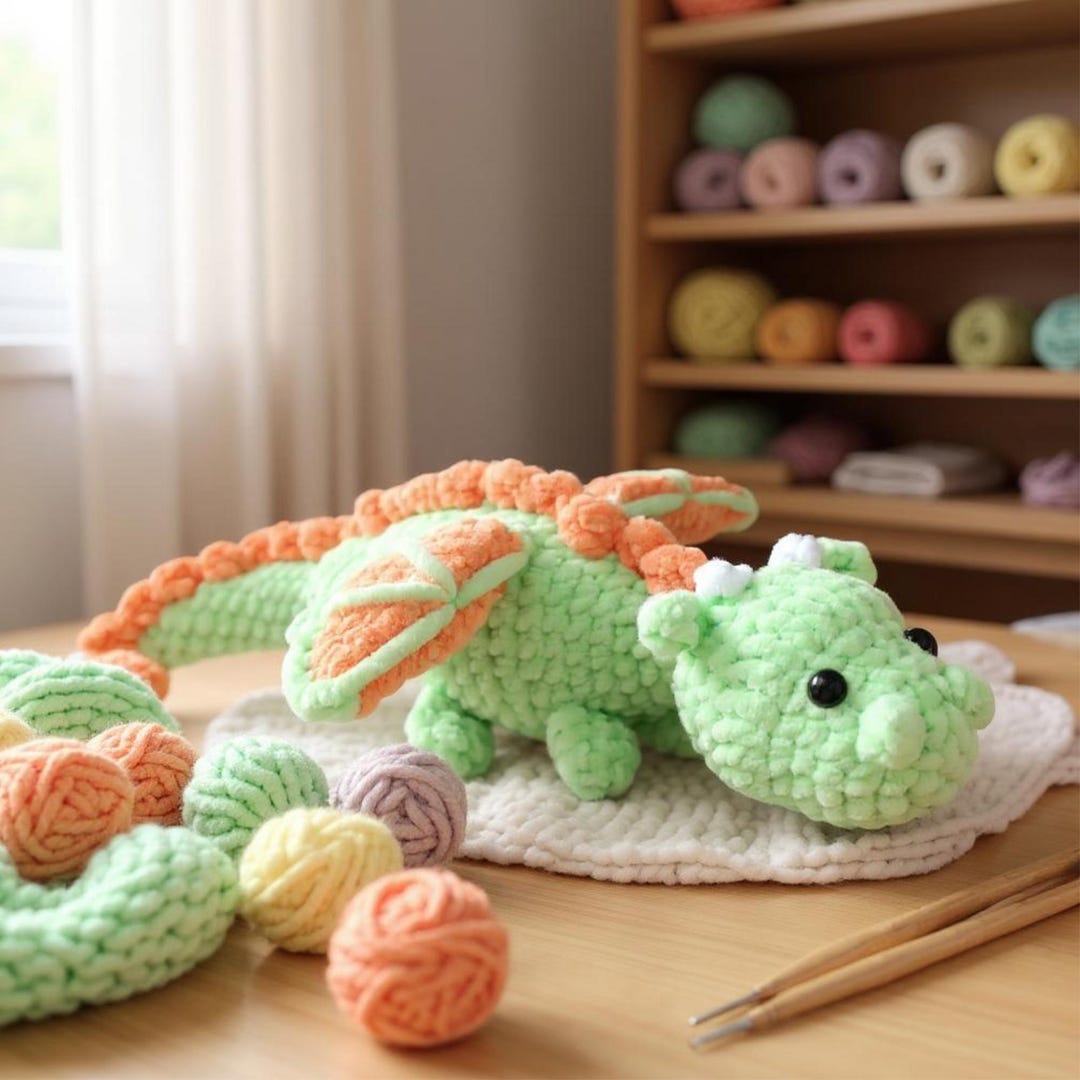 Wyvern Crochet Pattern - Low Sew Amigurumi Plush Toy ( PDF in English ...