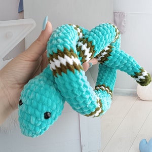 Snake Plush Crochet Pattern No Sew Do It Yourself Amigurumi Tutorial ...