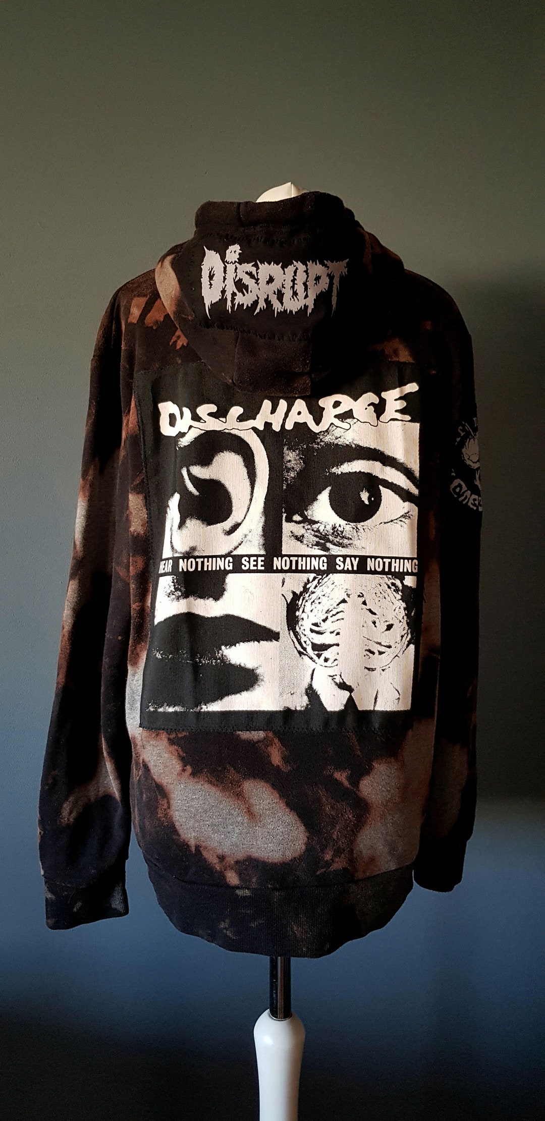 Discharge Back Patch 2 Designs Crustpunk - Etsy