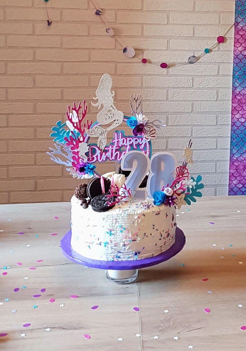 Cake Topper SIRENA DIY Imprimible Descarga Inmediata PDF - Etsy