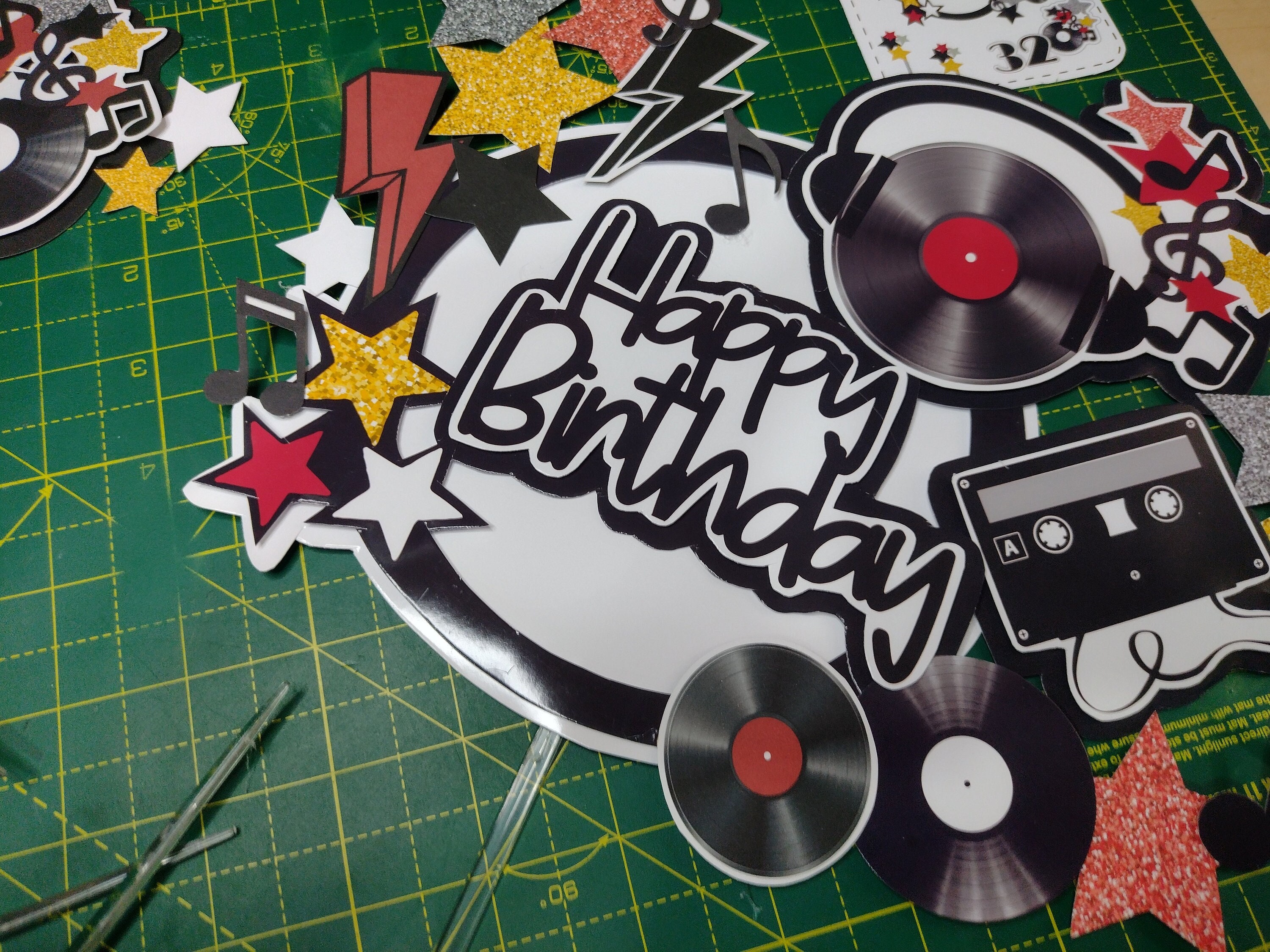 Cut File, Discomusic 3D Cake Topper Birthday - Etsy