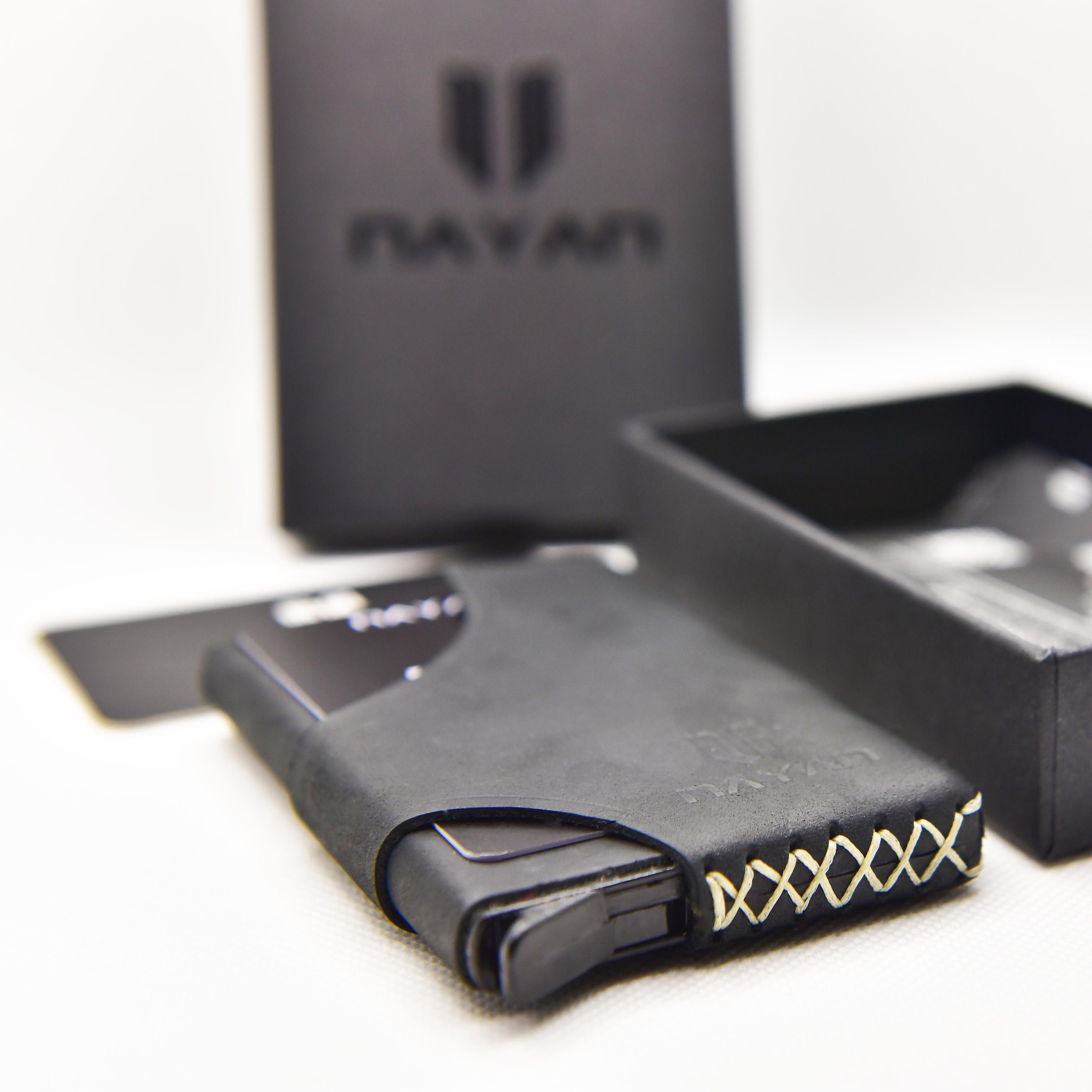 Personalized Men's Leather Wallet: Handcrafted RFID Card Holder (front ...