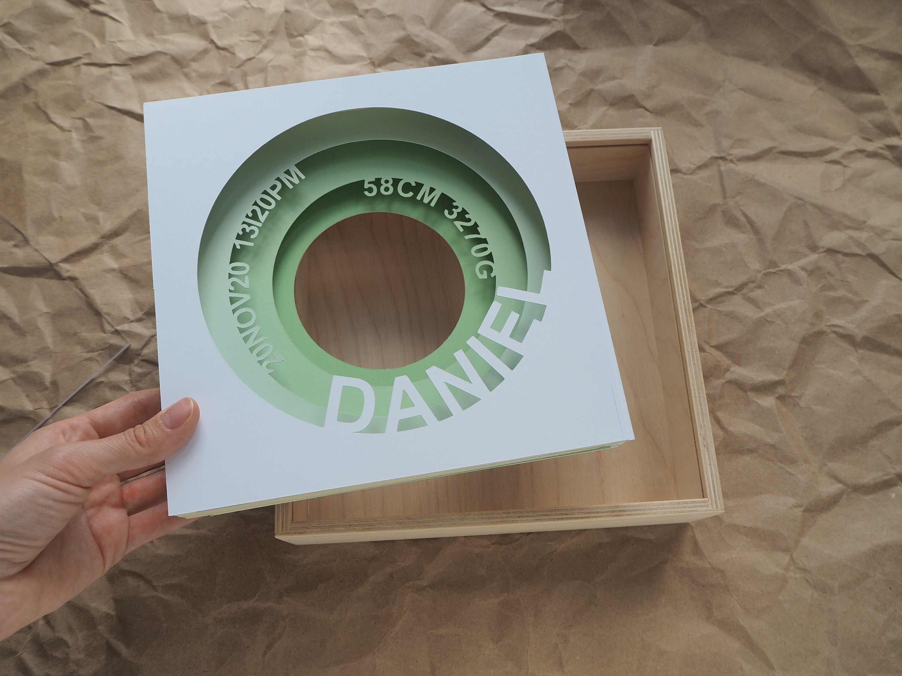 Baby Picture Shadow Box 3D Baby Photo Frame Baby Birth Stats - Etsy