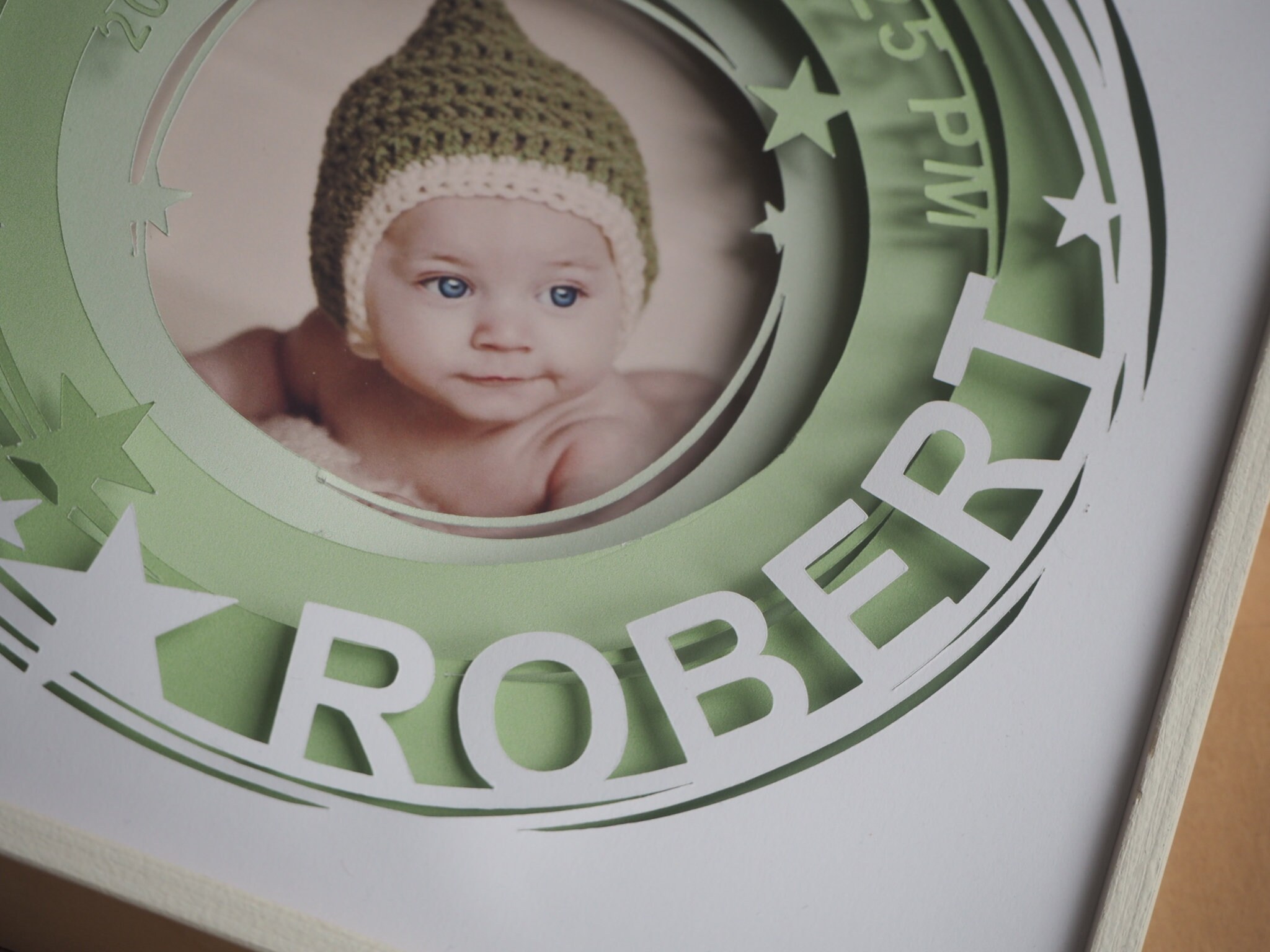 Baby Birth Stats Shadow Box Baby Birth Stats SVG Baby Photo - Etsy