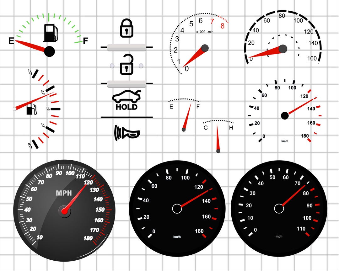 Speedometer Svg Bundle, Car Key Svg, Speed Clipart, Speed Indicator Svg ...