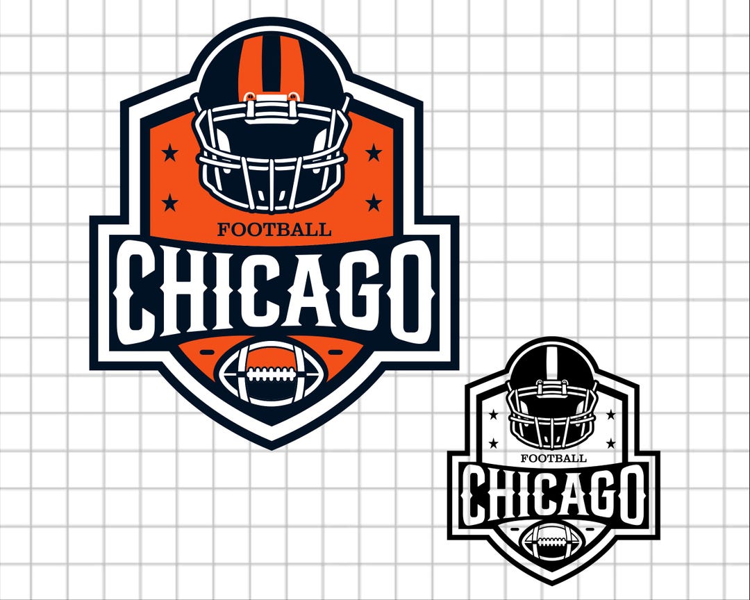 Chicago Football Svg, Chicago Helmet Svg, Football Silhouette, Game Day ...