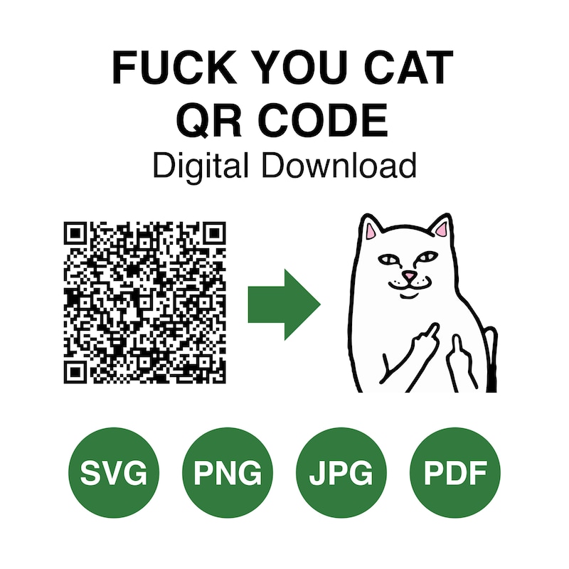 Middle Finger Qr Code - Etsy