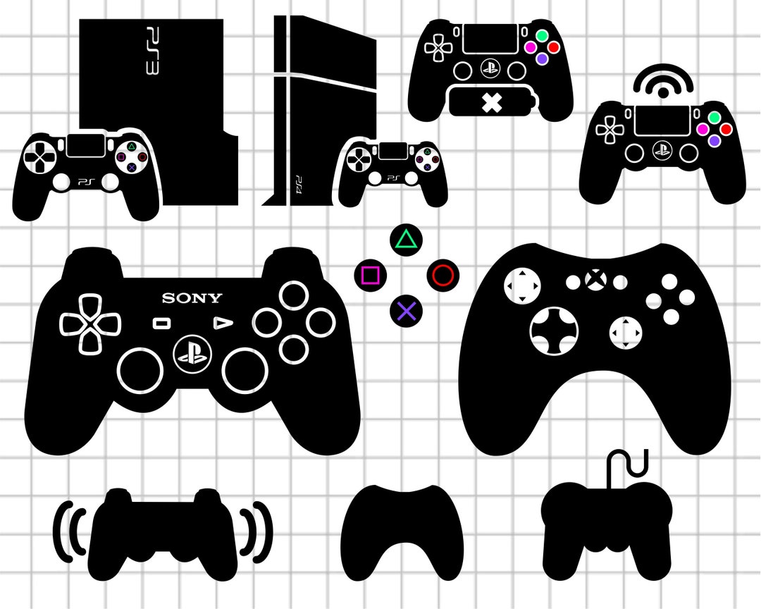 Gaming Controller Svg Bundle, Controller Clipart, Joystick Svg, Console ...