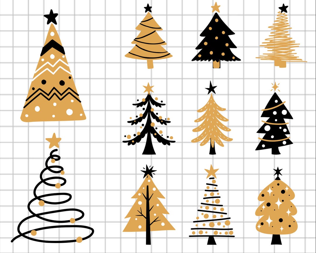 Christmas Tree Svg Bundle, Xmas Tree Svg, Christmas Design, Pine Tree ...