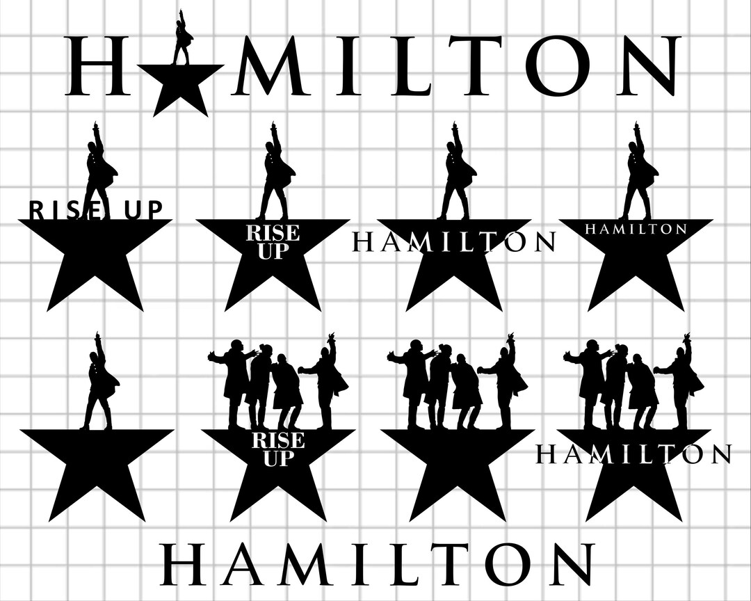 Hamilton Svg Bundle, Rise up Svg, Hamilton Silhouette, Hamilton Star ...