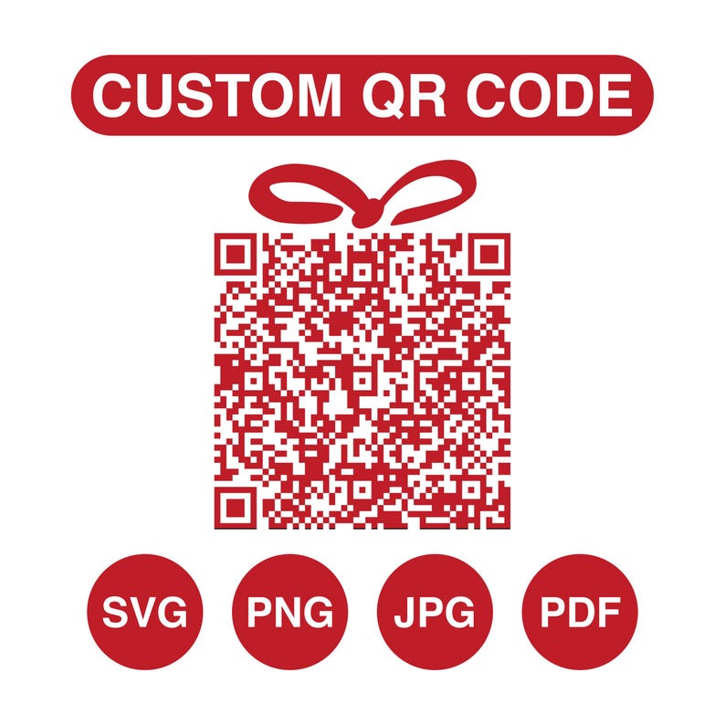 Christmas QR Code, Custom QR Code, Personalized QR Code Svg, Christmas ...